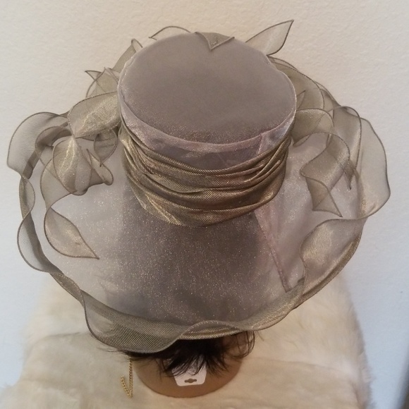 Accessories | Ladies Beautiful Gray Organza Sunday Best Hat | Poshmark